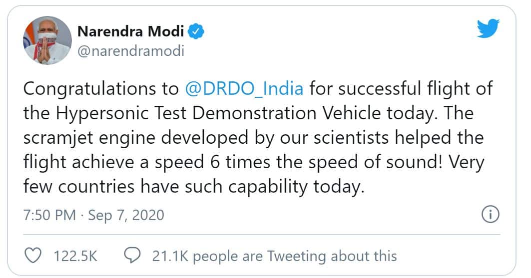 With Successful HSTDV launch, India joins US, Russia, China Club ...